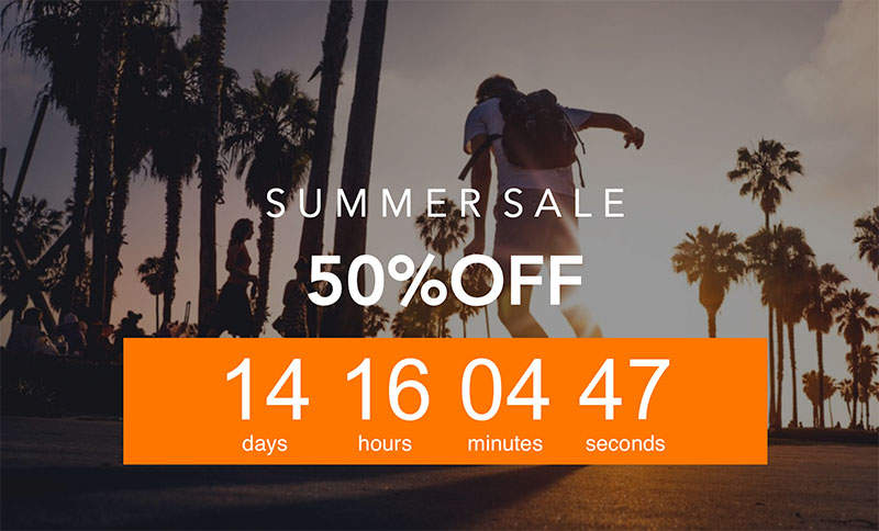 Email builder countdown timer