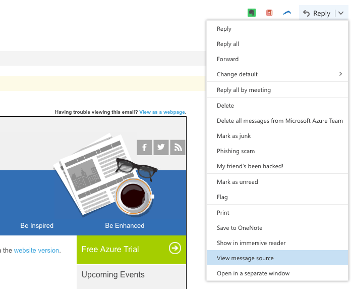 Plain text versions of html emails