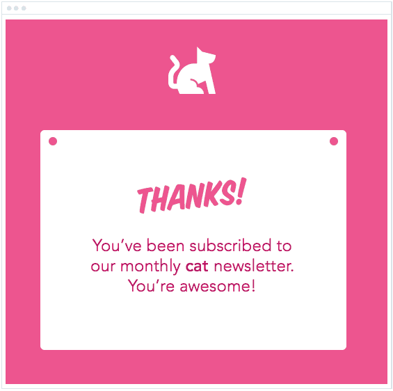Personalize custom confirmation pages