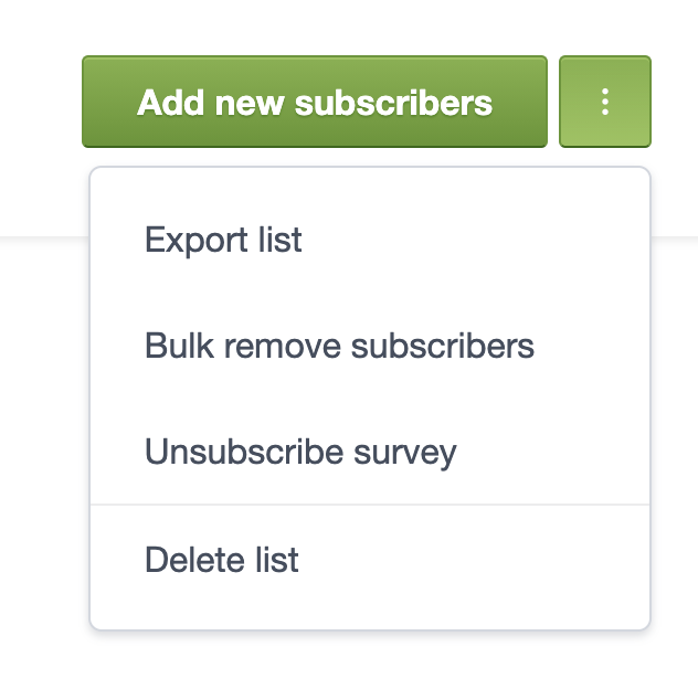 Export a subscriber list