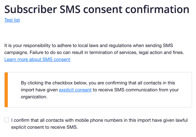 Working with mobile numbers for SMS campaigns
