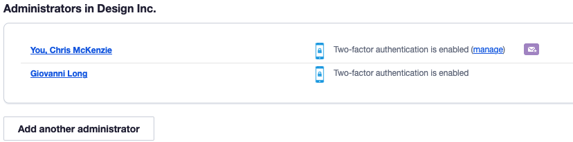 Add or remove administrators in your account
