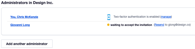Add or remove administrators in your account