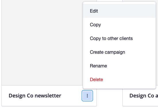 Email builder template section locking