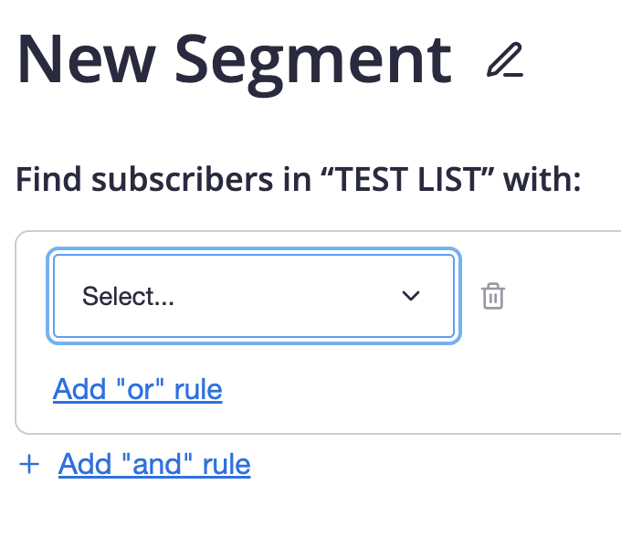 List segmentation (Segments)